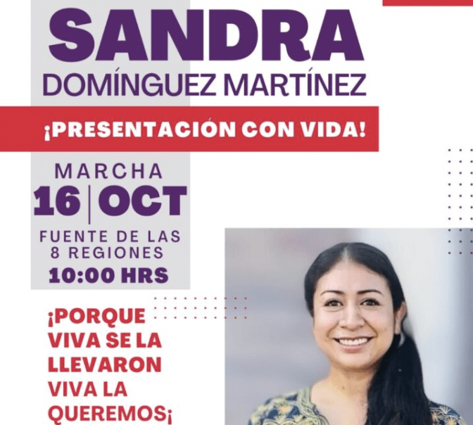 Anuncian marcha por la desaparición en la cuenca de la activista Sandra ...